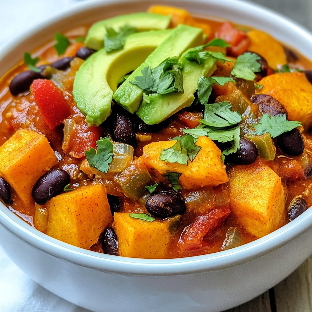 Vegan Sweet Potato Chili Hearty and Flavorful Dish - Recipe Website