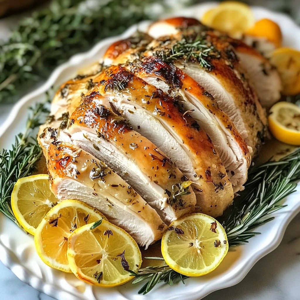 Garlic Herb Butter Roasted Turkey Breast Delight - Recipe Website